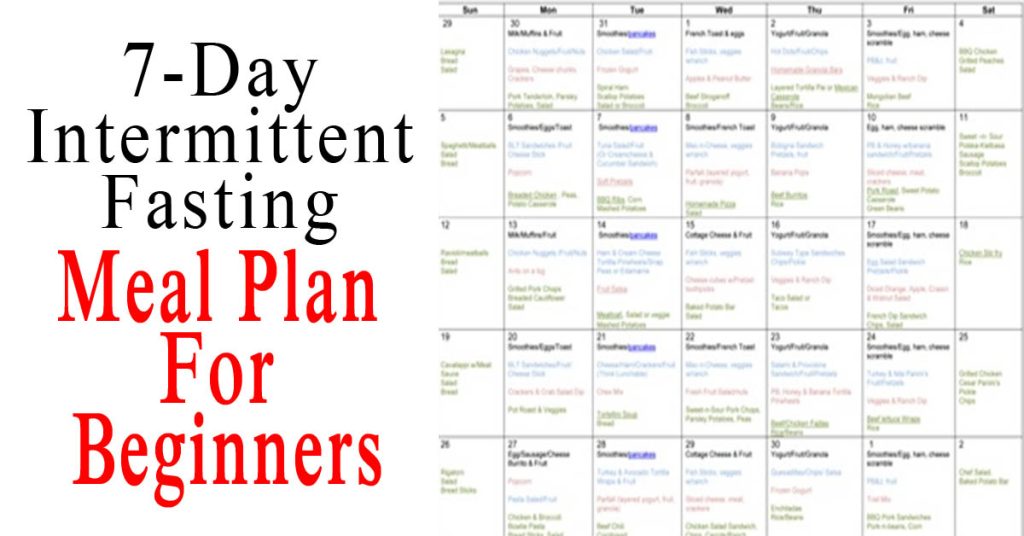 Intermittent fasting meal plan for beginner | Upgraded Health