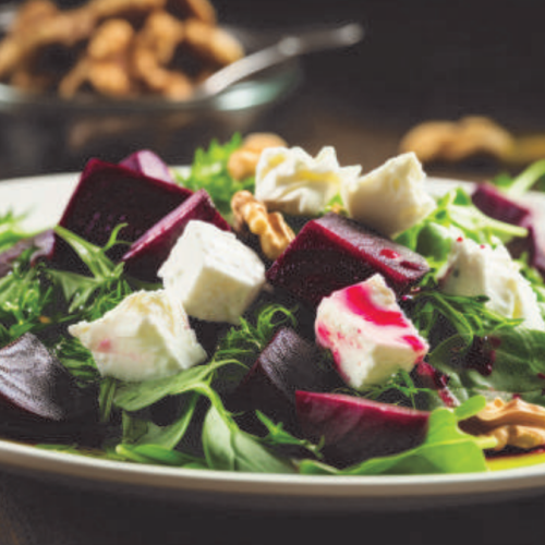 Roasted Beet, Goat Cheese, and Walnut Salad | Upgraded Health