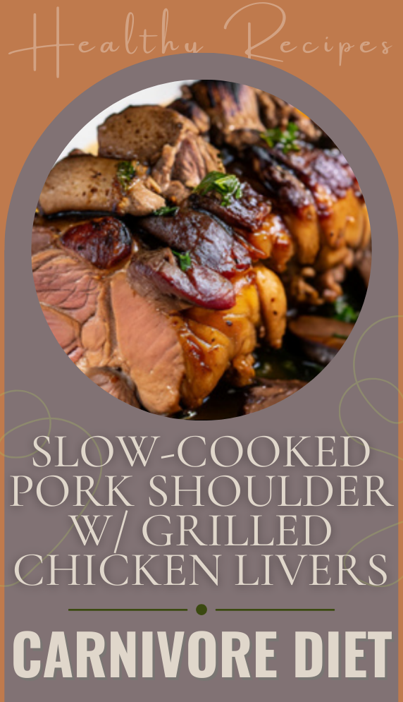 Slow-Cooked Pork Shoulder with Grilled Chicken Livers | Upgraded Health