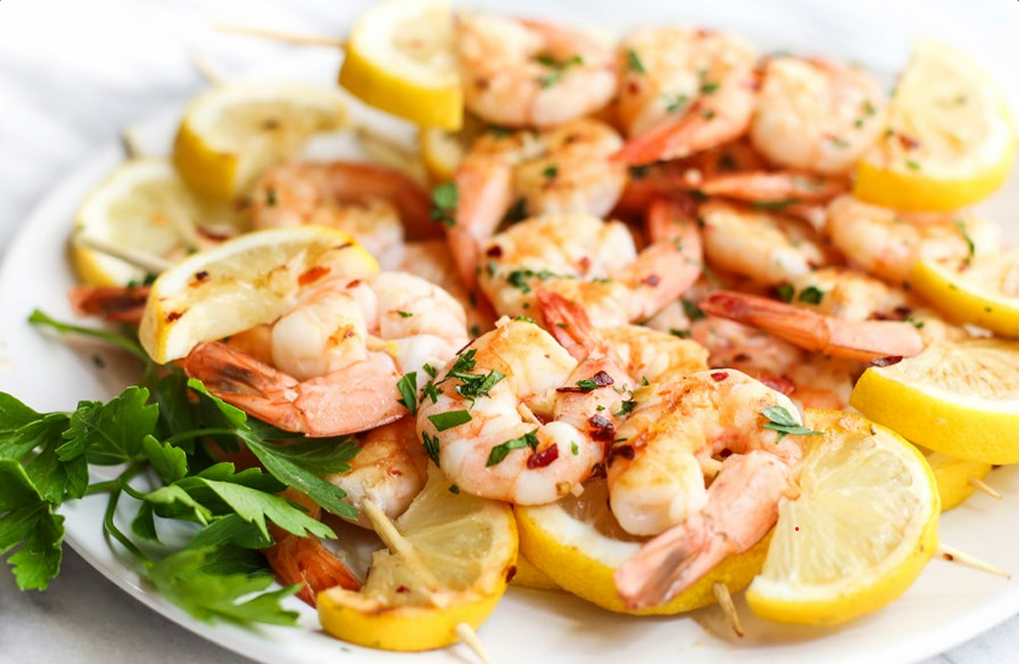 Spicy Lemon-Garlic Shrimp Skewers | Upgraded Health