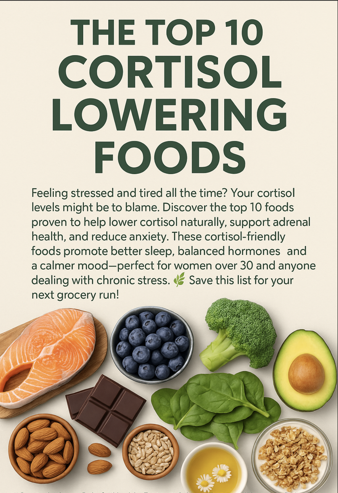 The Top 10 Cortisol Lowering Foods | Upgraded Health