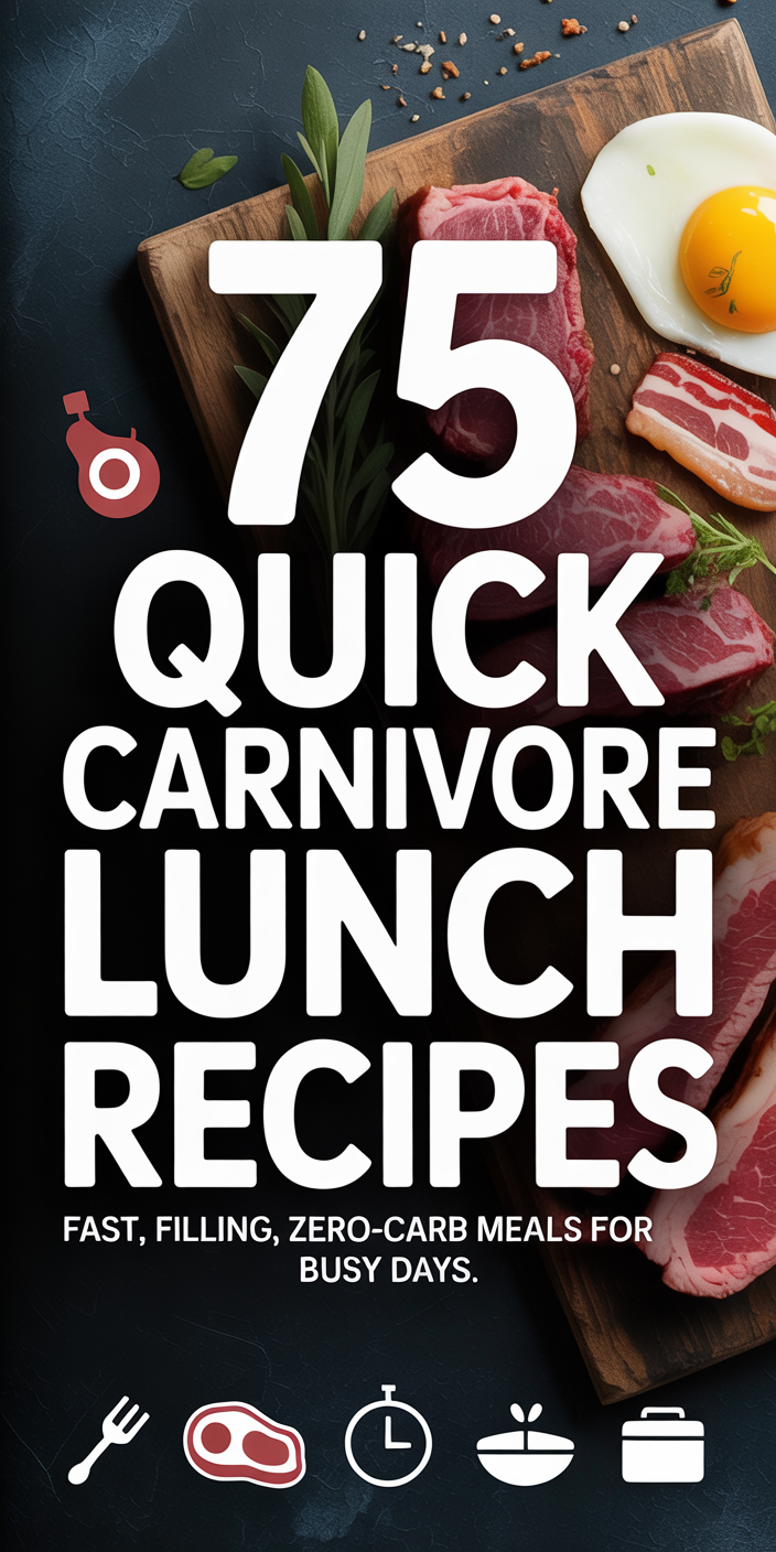 75 Quick Carnivore Lunch Recipes: The Complete Guide to Fueling Your ...