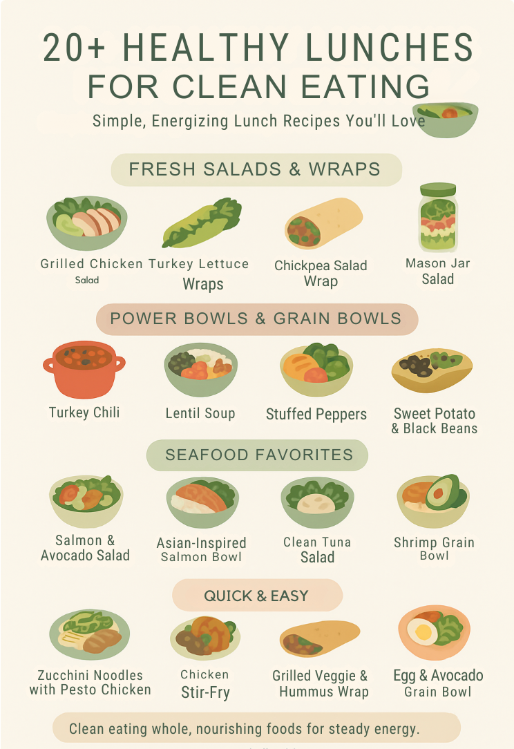 20+ Healthy Lunches for Clean Eating | Upgraded Health