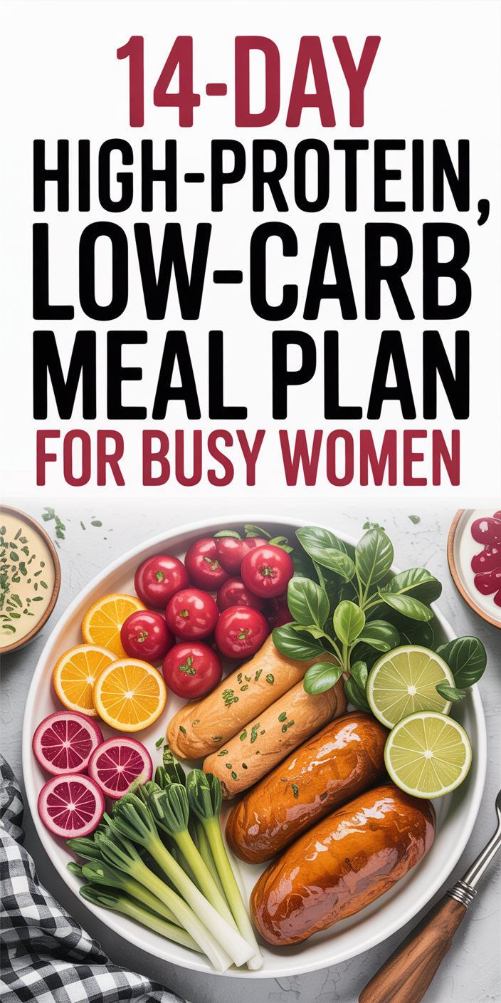 Ultimate 14-Day High-Protein, Low-Carb Meal Plan for Busy Women: Eat ...