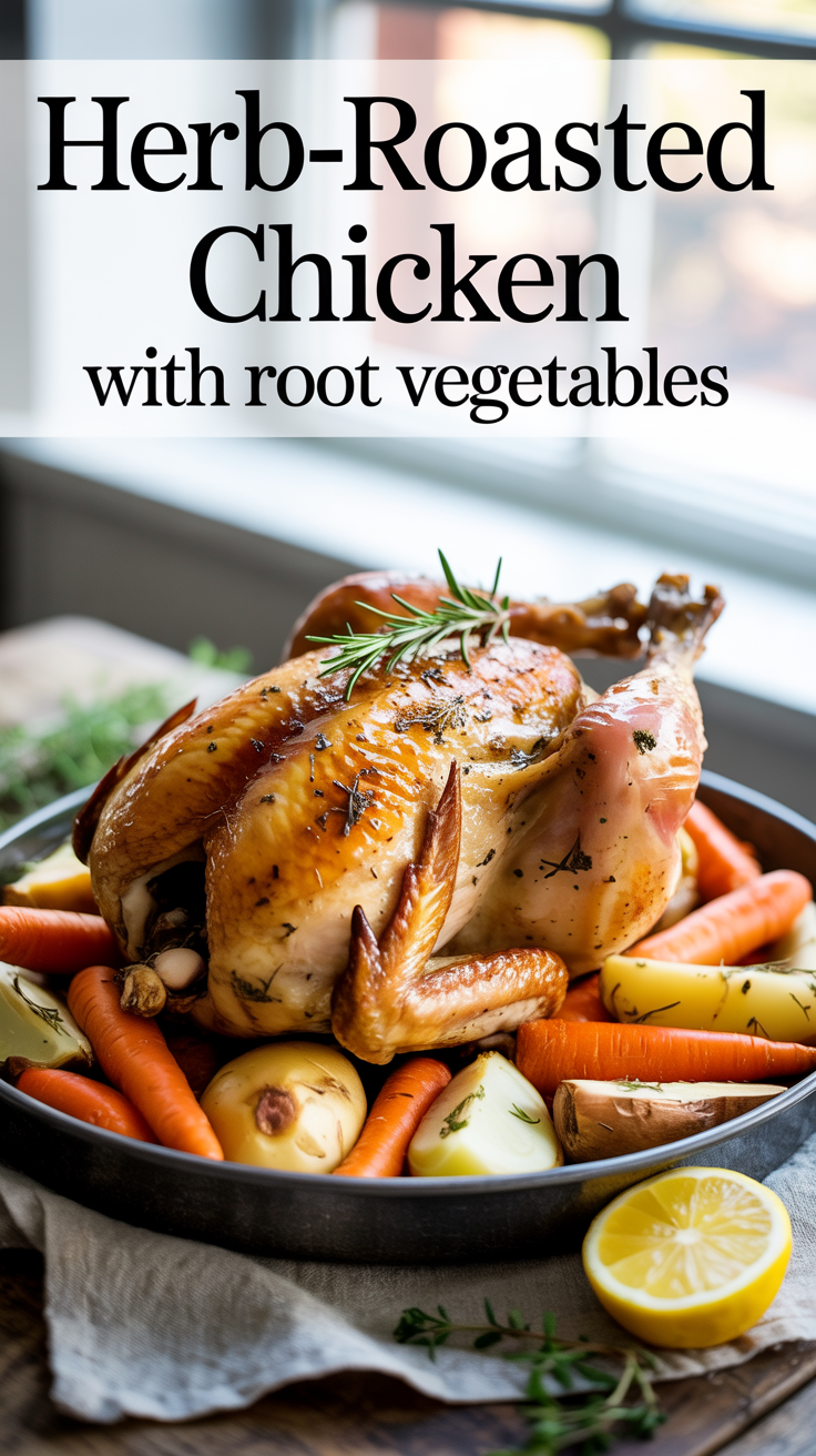 Herb-Roasted Chicken with Root Vegetables | Upgraded Health